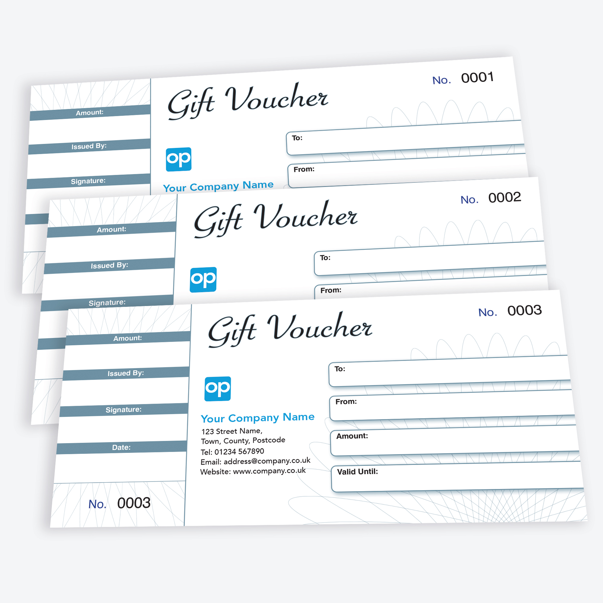 Personalised Loose Gift Vouchers | Oceanprint