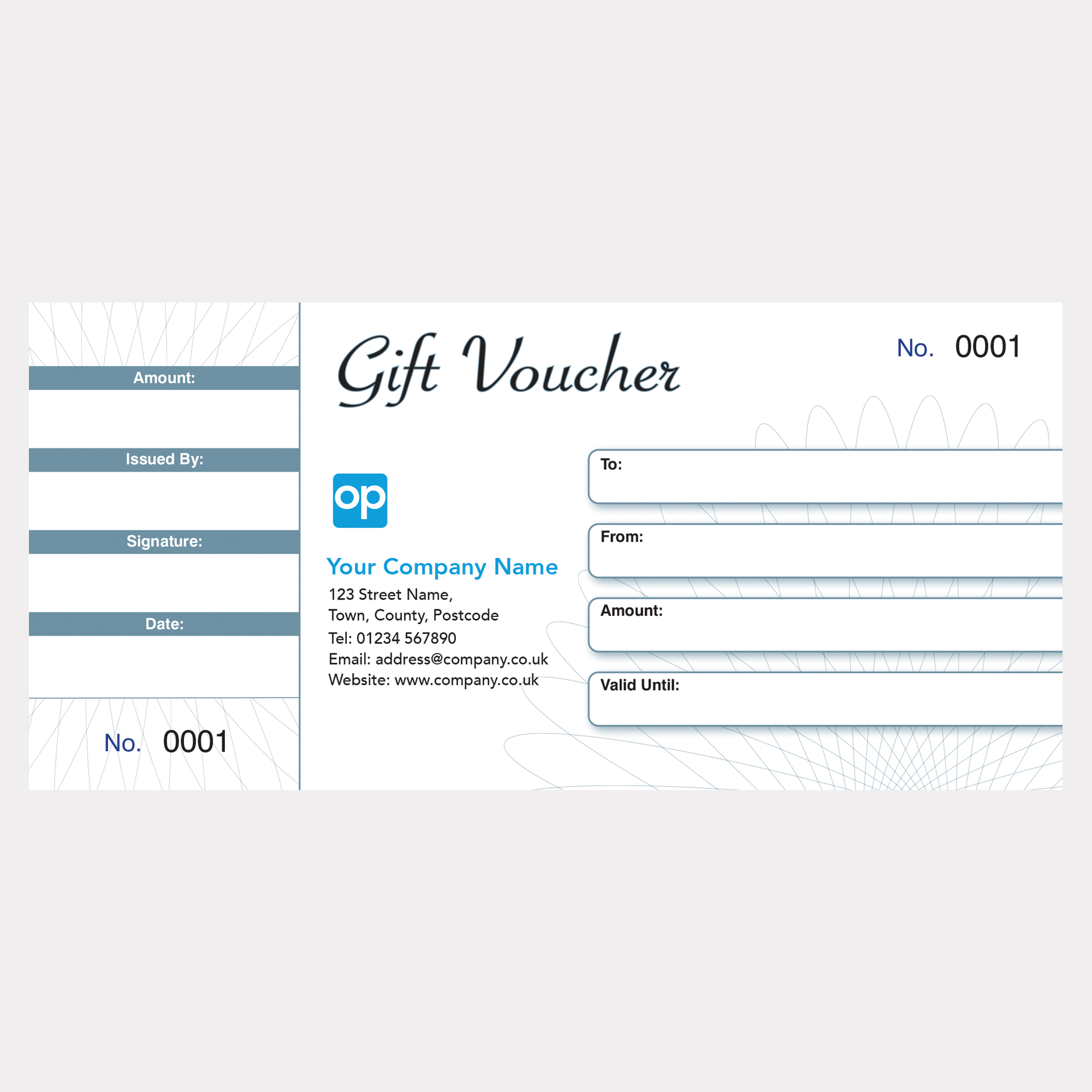 Personalised Loose Gift Vouchers | Oceanprint